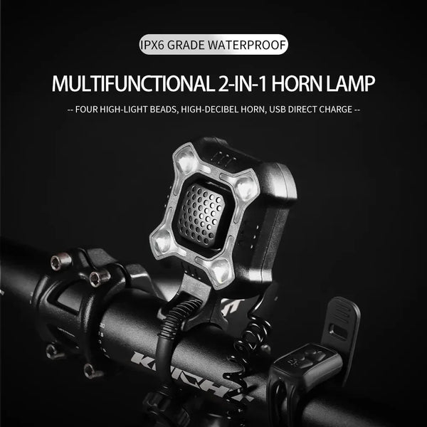 Bicycle Electronic Bell Bicycle Light Scooter E-bike Trumpet Alarm Bike ...